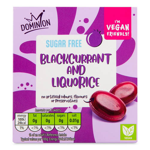 Sugar Free Blackcurrant & Liquorice Sherbet Sweets | ALDI IE
